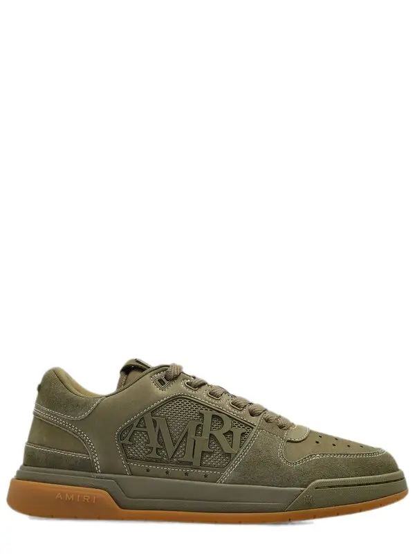 Amiri Leather & Suede Perforated Sneakers - Verde
