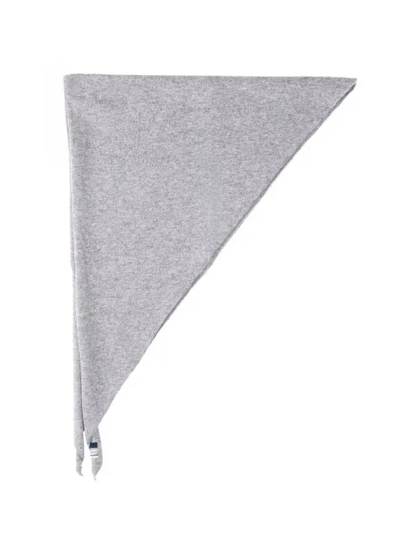 Extreme Cashmere Knitted Triangle Scarf - Grey