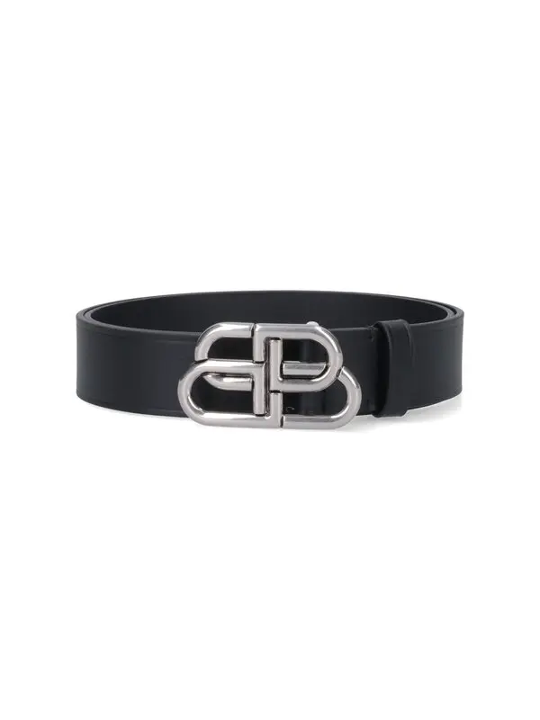 Balenciaga Calf Leather Belt For - Black