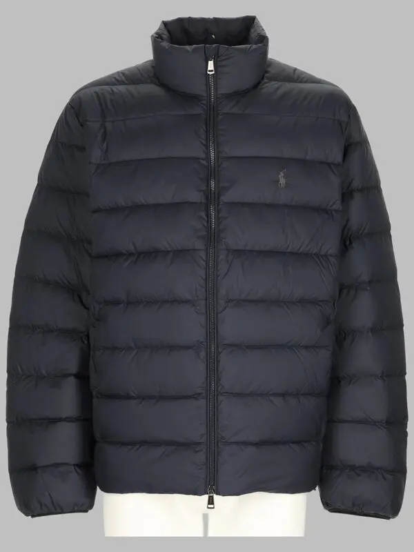 Polo Ralph Lauren Quilted Puffer Jacket With Stand Collar - Blue