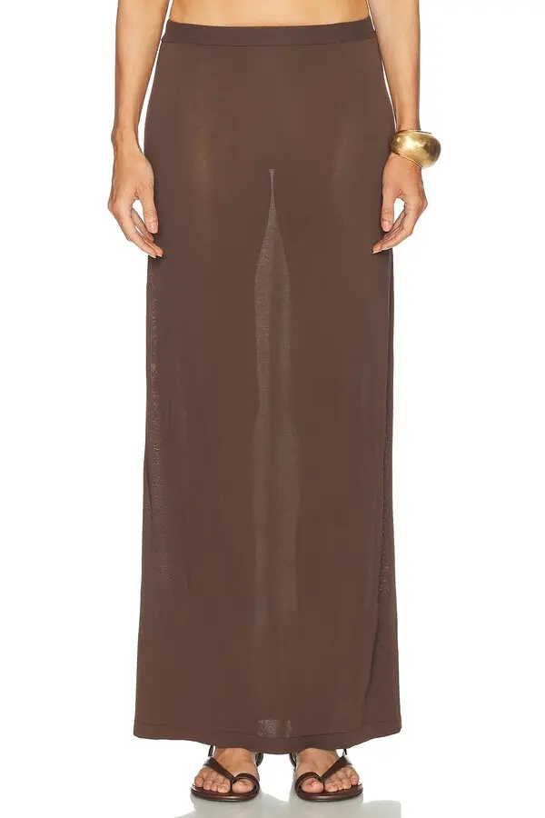 SRG Emersyn Knit Skirt In Brown