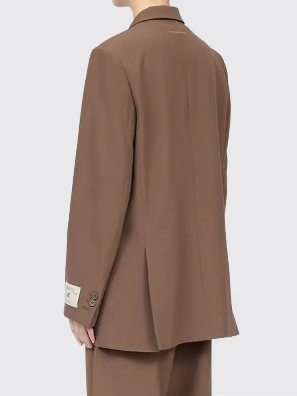 MAISON MARGIELA Cropped Double-breasted Wool-blend Blazer - Brown