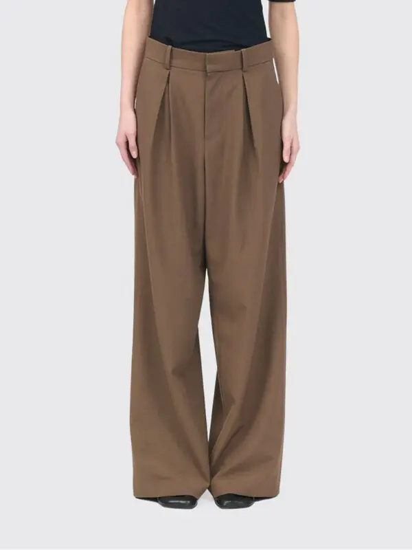 MAISON MARGIELA Wide-leg Wool-blend Trousers - Brown