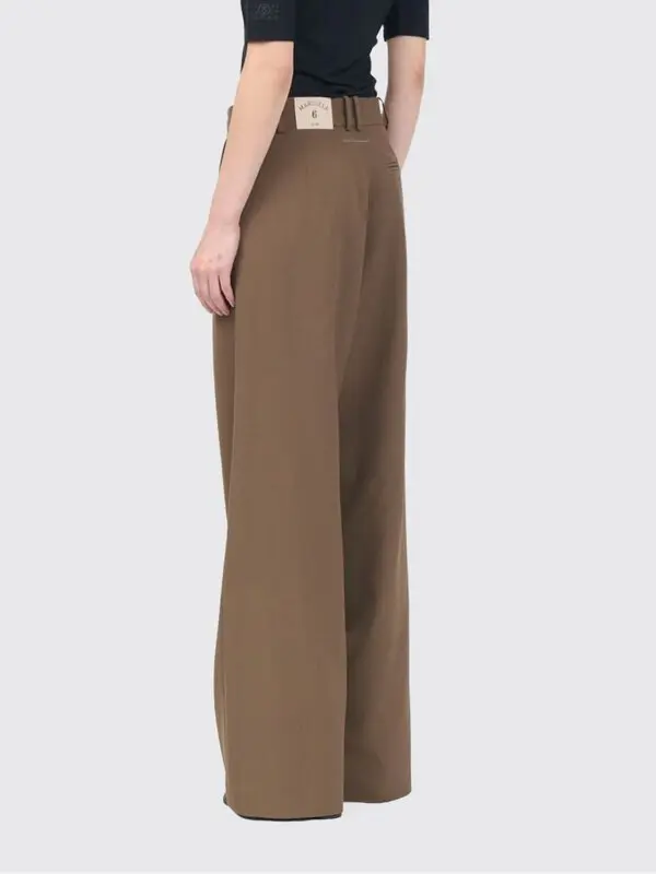 MAISON MARGIELA Wide-leg Wool-blend Trousers - Brown