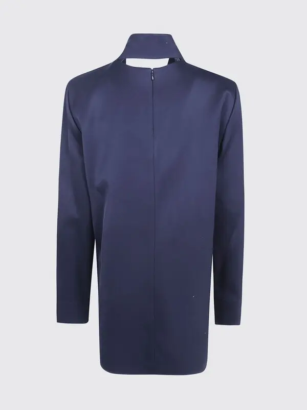 TOTEME Sustainable Viscose Mini Tunic With Long Sleeves And Waist Belt