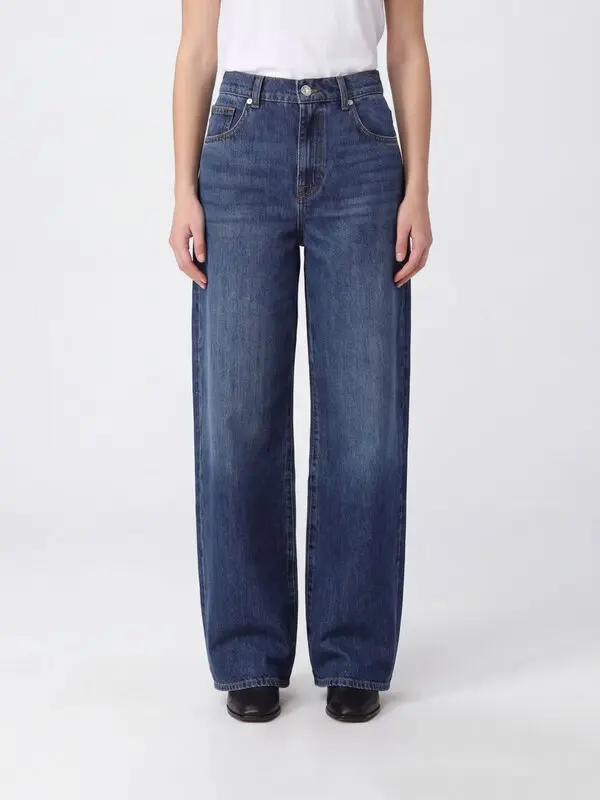 7 For All Mankind High-waisted Wide-leg Cotton Denim Jeans - Navy
