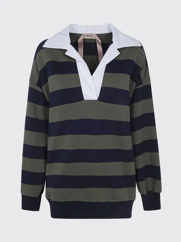 N° 21 Striped Sweatshirt - Green