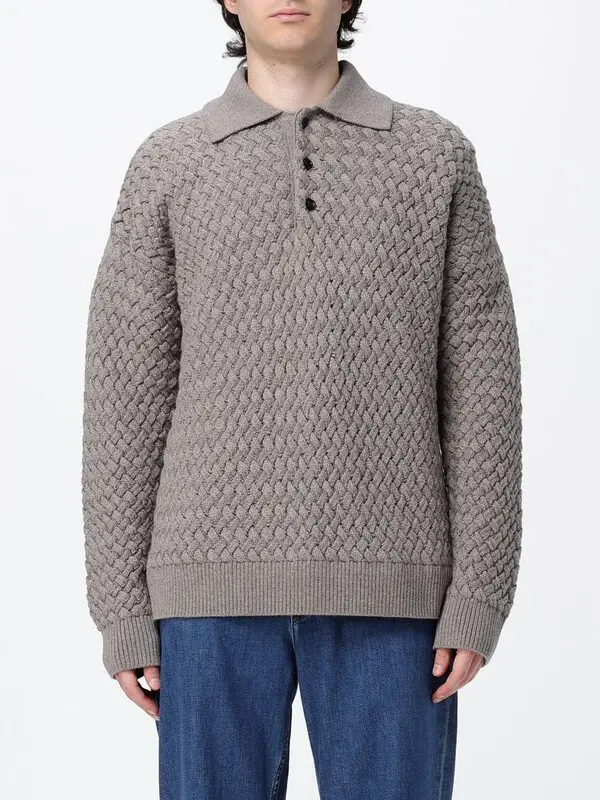 Bottega Veneta Textured Polo Sweater