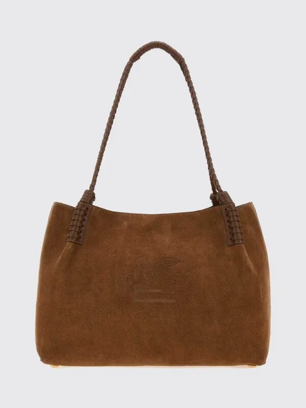 Etro Libra Suede Shoulder Bag - Beige