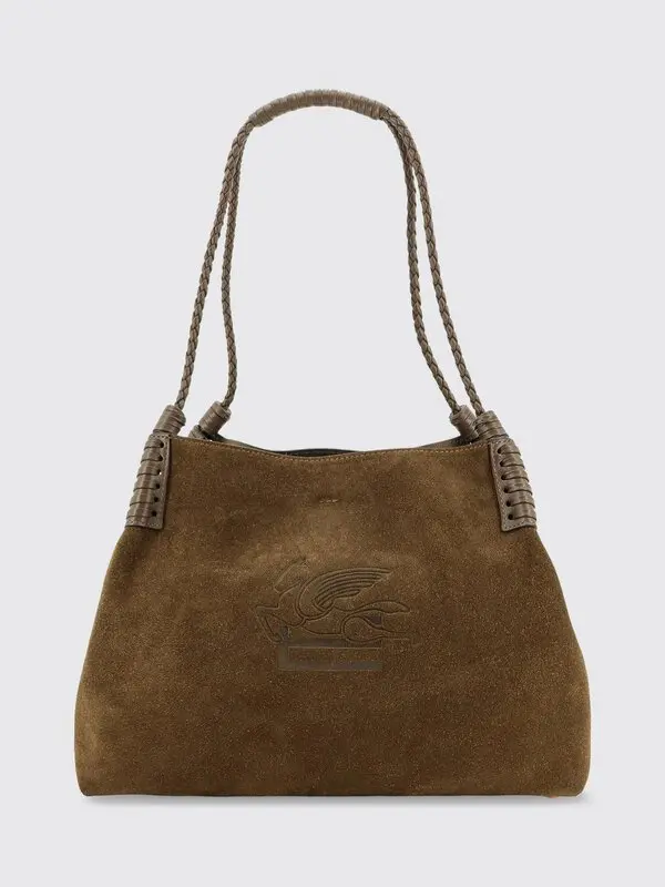 Etro Libra Suede Shoulder Bag - Green