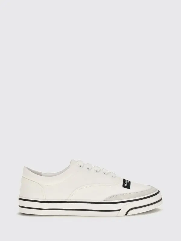 Dolce & Gabbana Dg Sailing Low-top Sneakers In Leather And Cotton Canvas
