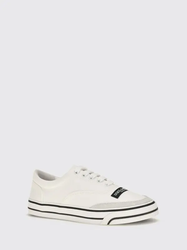 Dolce & Gabbana Dg Sailing Low-top Sneakers In Leather And Cotton Canvas