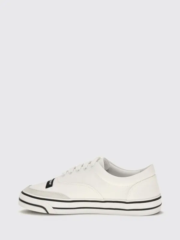 Dolce & Gabbana Dg Sailing Low-top Sneakers In Leather And Cotton Canvas