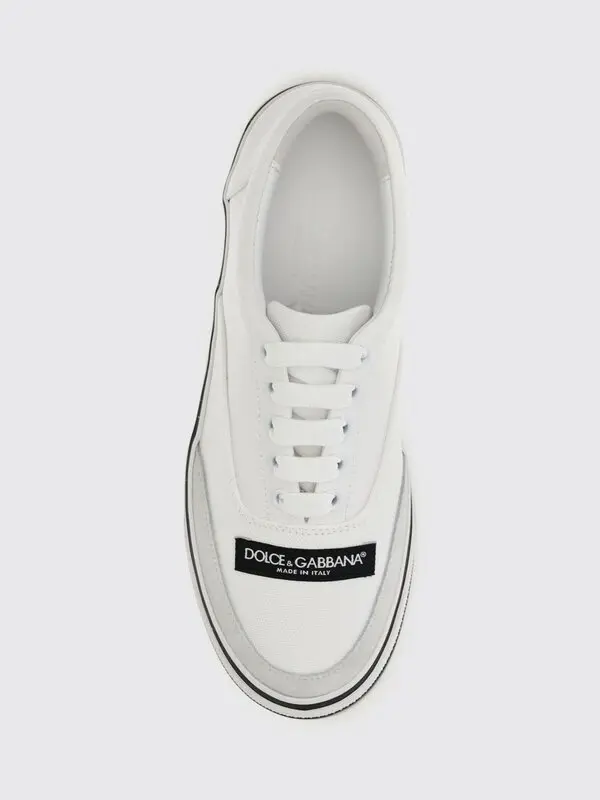 Dolce & Gabbana Dg Sailing Low-top Sneakers In Leather And Cotton Canvas