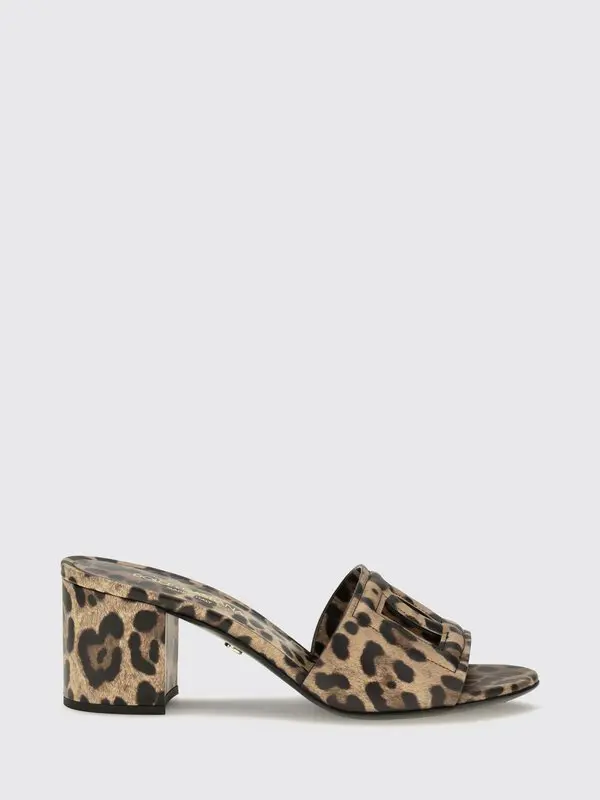 Dolce & Gabbana Leopard Print Heeled Sandals