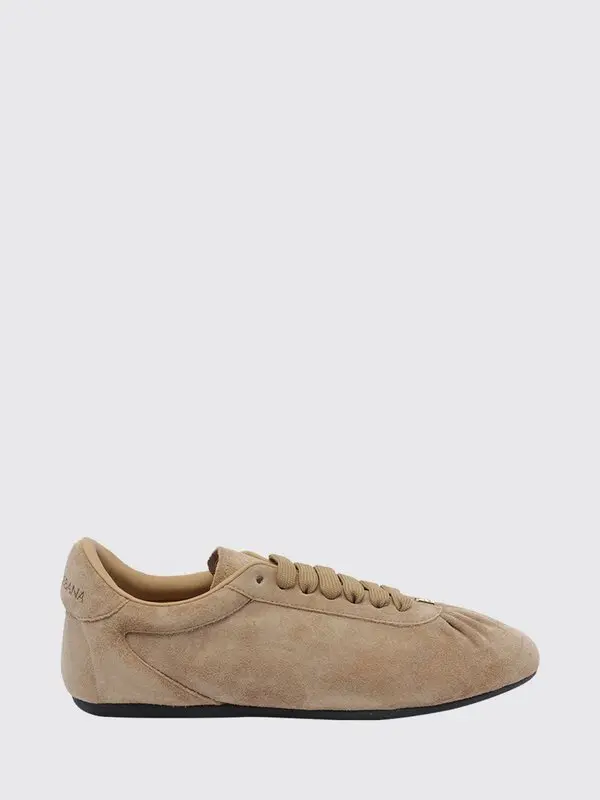 Dolce & Gabbana Suede Low-top Sneakers With Embossed Logo