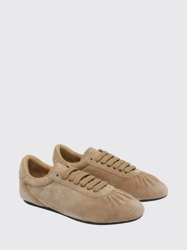 Dolce & Gabbana Suede Low-top Sneakers With Embossed Logo