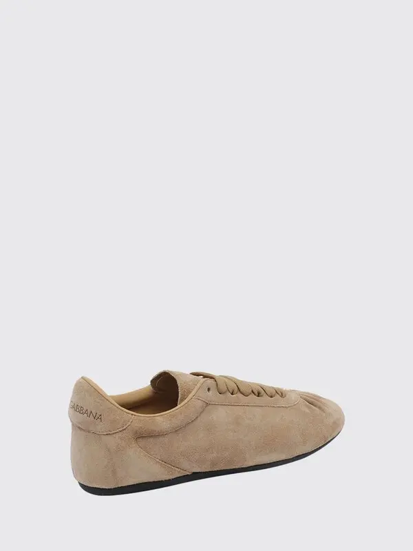 Dolce & Gabbana Suede Low-top Sneakers With Embossed Logo
