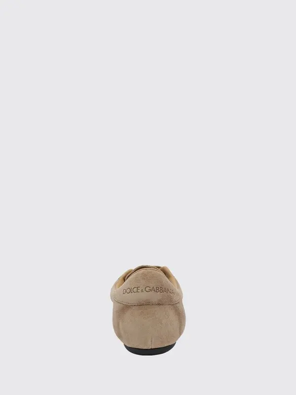 Dolce & Gabbana Suede Low-top Sneakers With Embossed Logo