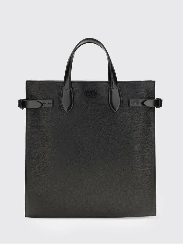 Valentino Garavani Textured Leather Tote Bag - Black