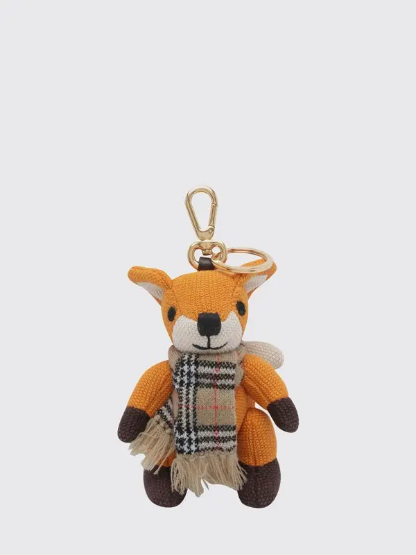 Burberry Animal-shaped Vintage Check Cotton Keyring - Orange