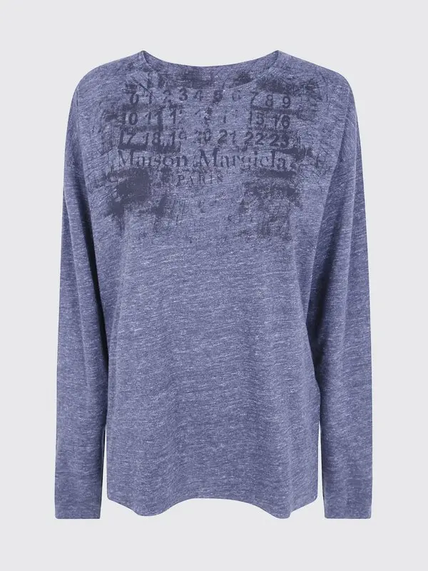 MAISON MARGIELA Long-sleeved Cotton T-shirt With Abstract Print And Logo