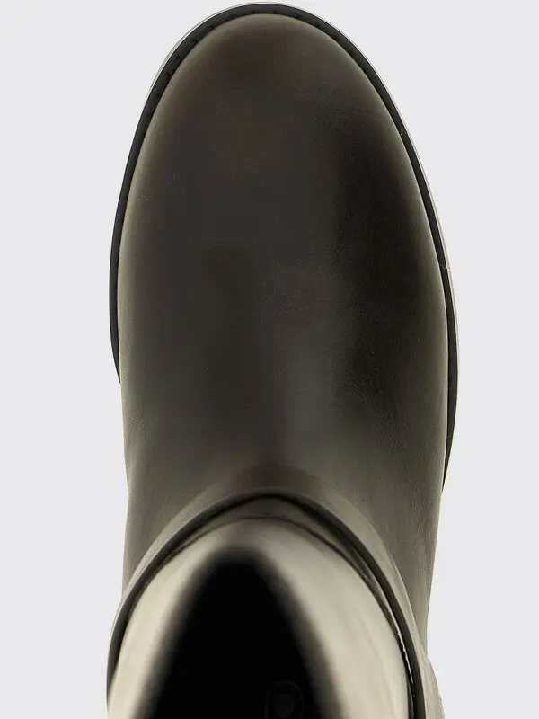 Pinko Knee-high Biker Boots In Smooth Leather - Black 1