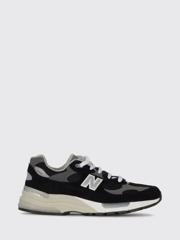 NEW BALANCE 992 Suede And Mesh Athletic Sneakers - Black