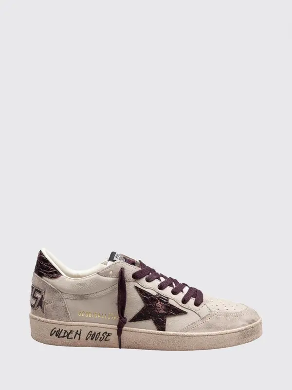 GOLDEN GOOSE Ball Star Calfskin Trainers With Worn-out Effect