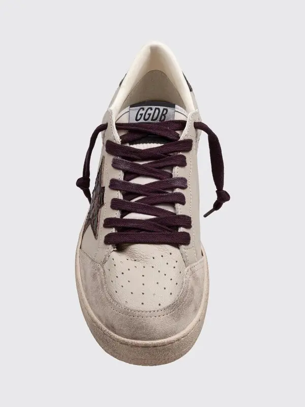 GOLDEN GOOSE Ball Star Calfskin Trainers With Worn-out Effect