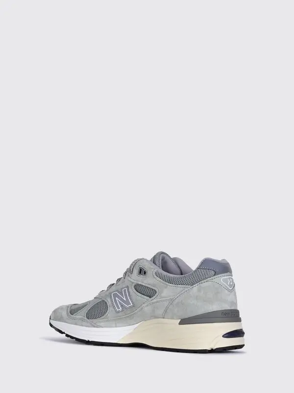 NEW BALANCE 991v2 Suede And Mesh Sneakers - Grey