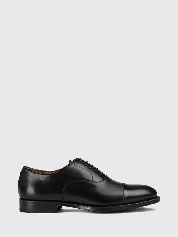 DOUCAL'S Smooth Calfskin Oxford Shoes With Leather And Rubber Sole - Black