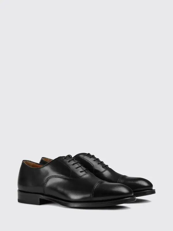DOUCAL'S Smooth Calfskin Oxford Shoes With Leather And Rubber Sole - Black