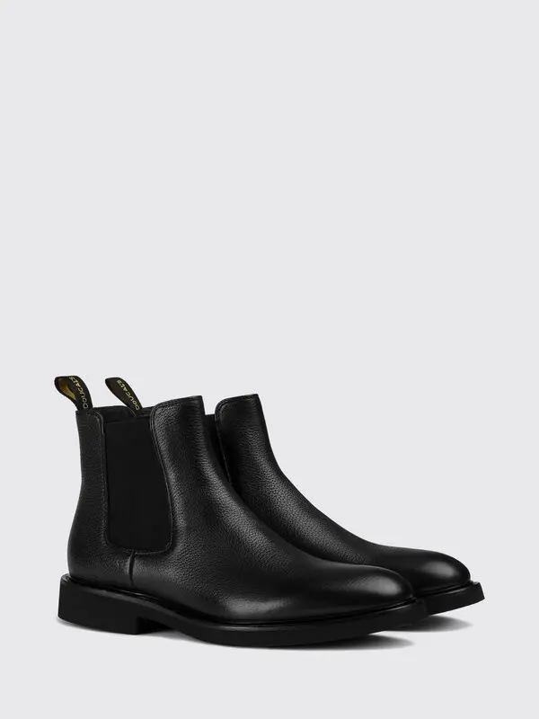 DOUCAL'S Tumbled Calfskin Leather Chelsea Boots