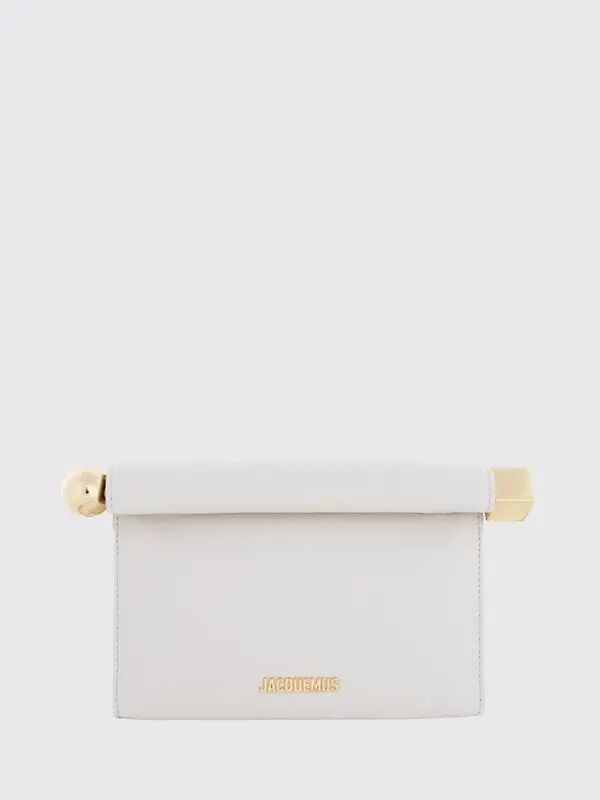 Jacquemus Rond Carré Rigid Lambskin Mini Clutch - Ivory