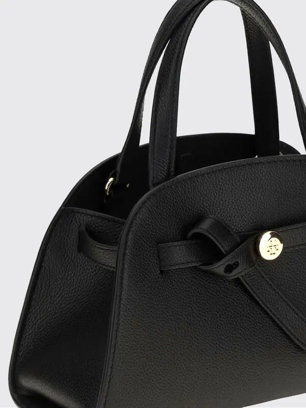 Tory Burch Romy Small Grained Leather Handbag With Double T Logo