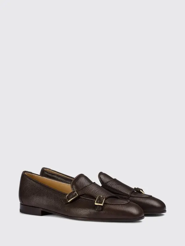 DOUCAL'S Monk Strap Loafers - Dark