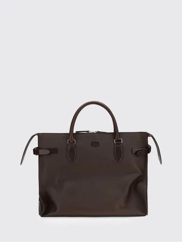 Valentino Garavani Antibes Calfskin Tote Bag With Vlogo Signature - Brown