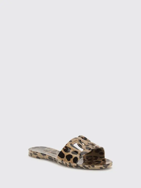 Dolce & Gabbana Leopard Print Slide Sandals