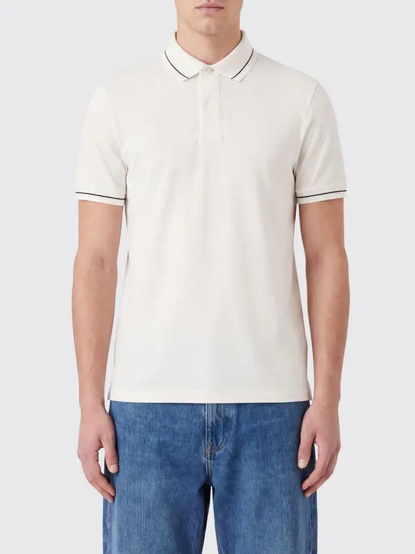 Emporio Armani Slim Fit Cotton Polo Shirt With Contrast Trims