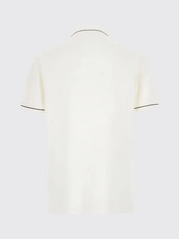 Emporio Armani Slim Fit Cotton Polo Shirt With Contrast Trims