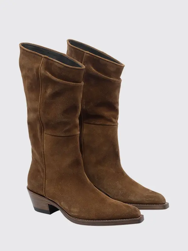 Khaite Mid Calf Boots - Burnt