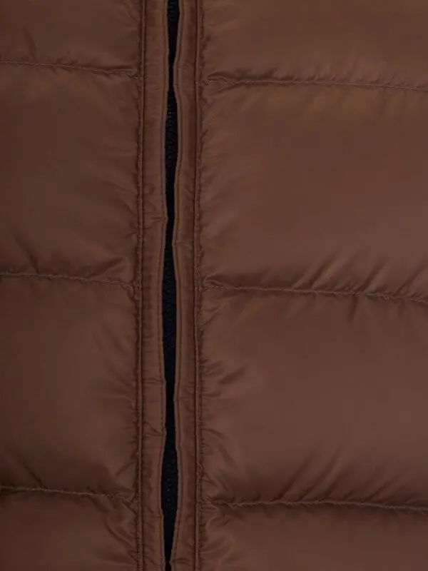 Max Mara Water-repellent Quilted Nylon Padded Gilet With High Neck