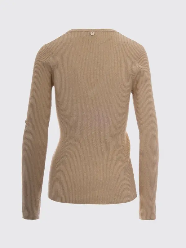 Liu Jo Ribbed Knit V-neck Sweater