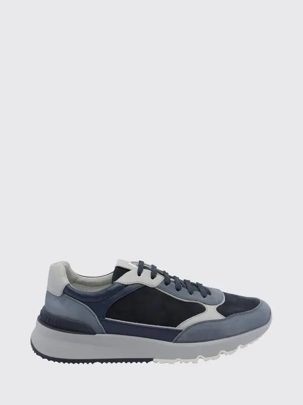 Brunello Cucinelli Lace-up Suede And Leather Sneakers