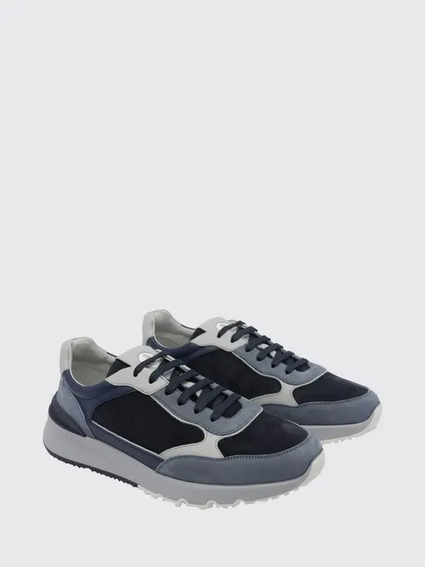 Brunello Cucinelli Lace-up Suede And Leather Sneakers