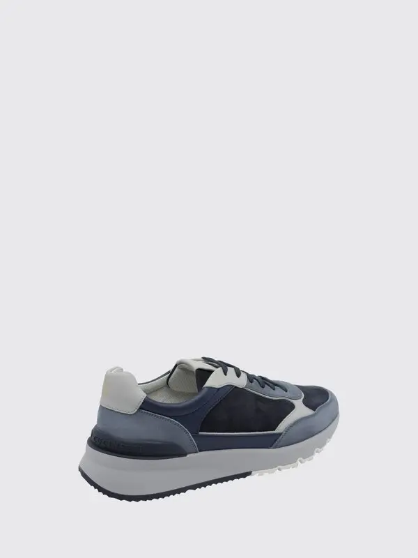 Brunello Cucinelli Lace-up Suede And Leather Sneakers