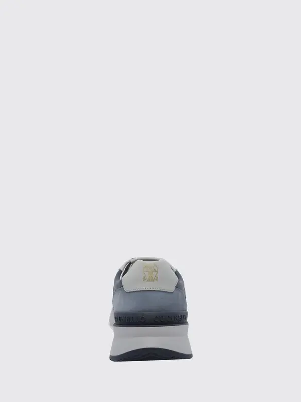 Brunello Cucinelli Lace-up Suede And Leather Sneakers