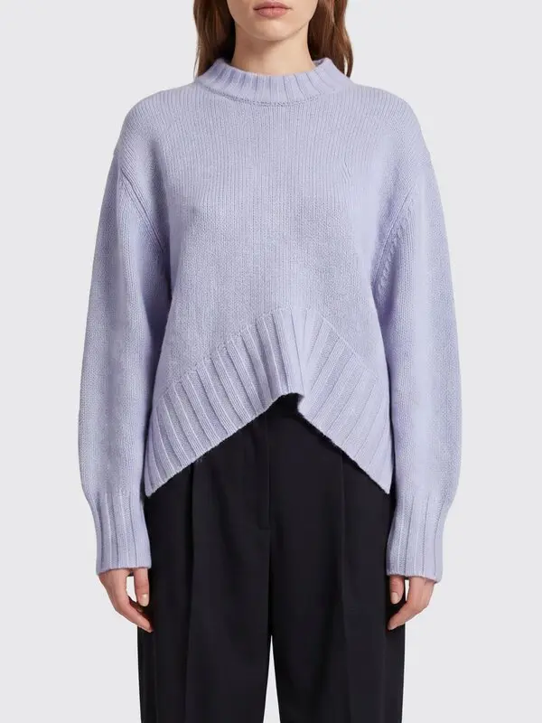 Attico Dropped-shoulder Wool And Cashmere Blend Jumper - Grey