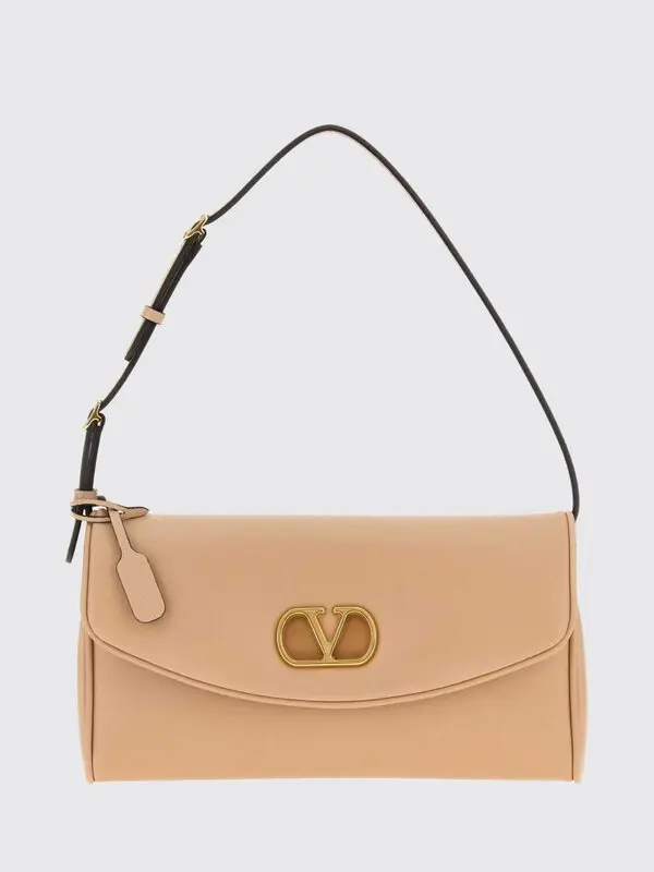 Valentino Garavani Nappa Leather Shoulder Bag With Vlogo Signature - Pink